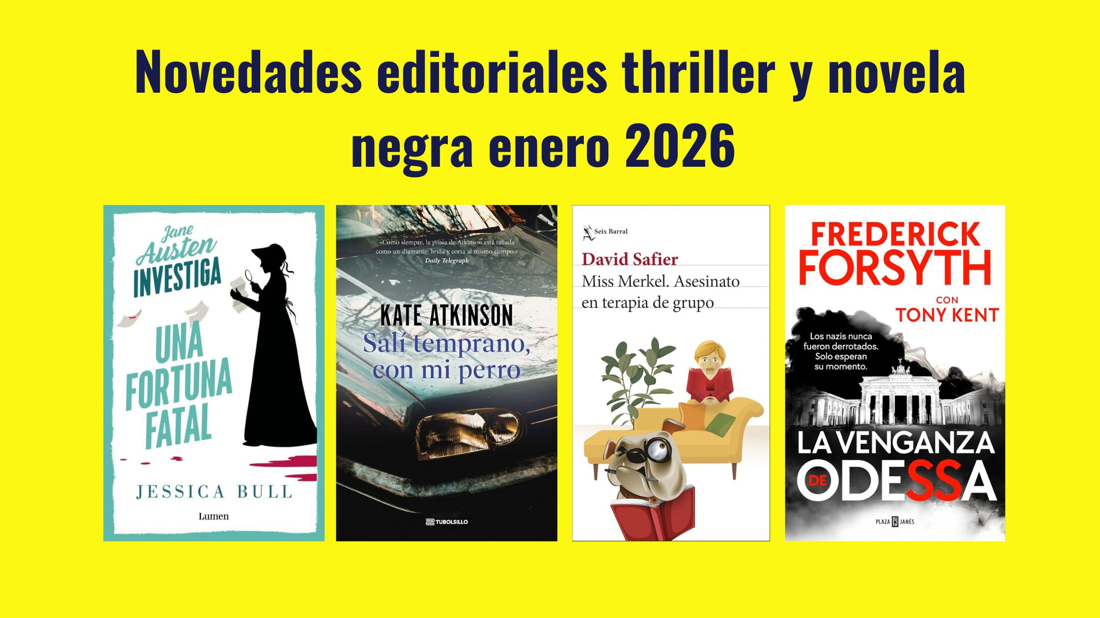 Novedades editoriales thriller y novela negra enero 2026